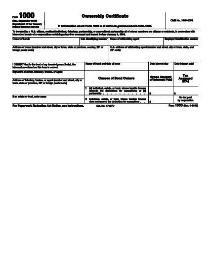 Form 1000 | Online Form Template